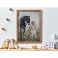 Black Horse Print Horse Nursery Decor Little Girl & Horse Print ...