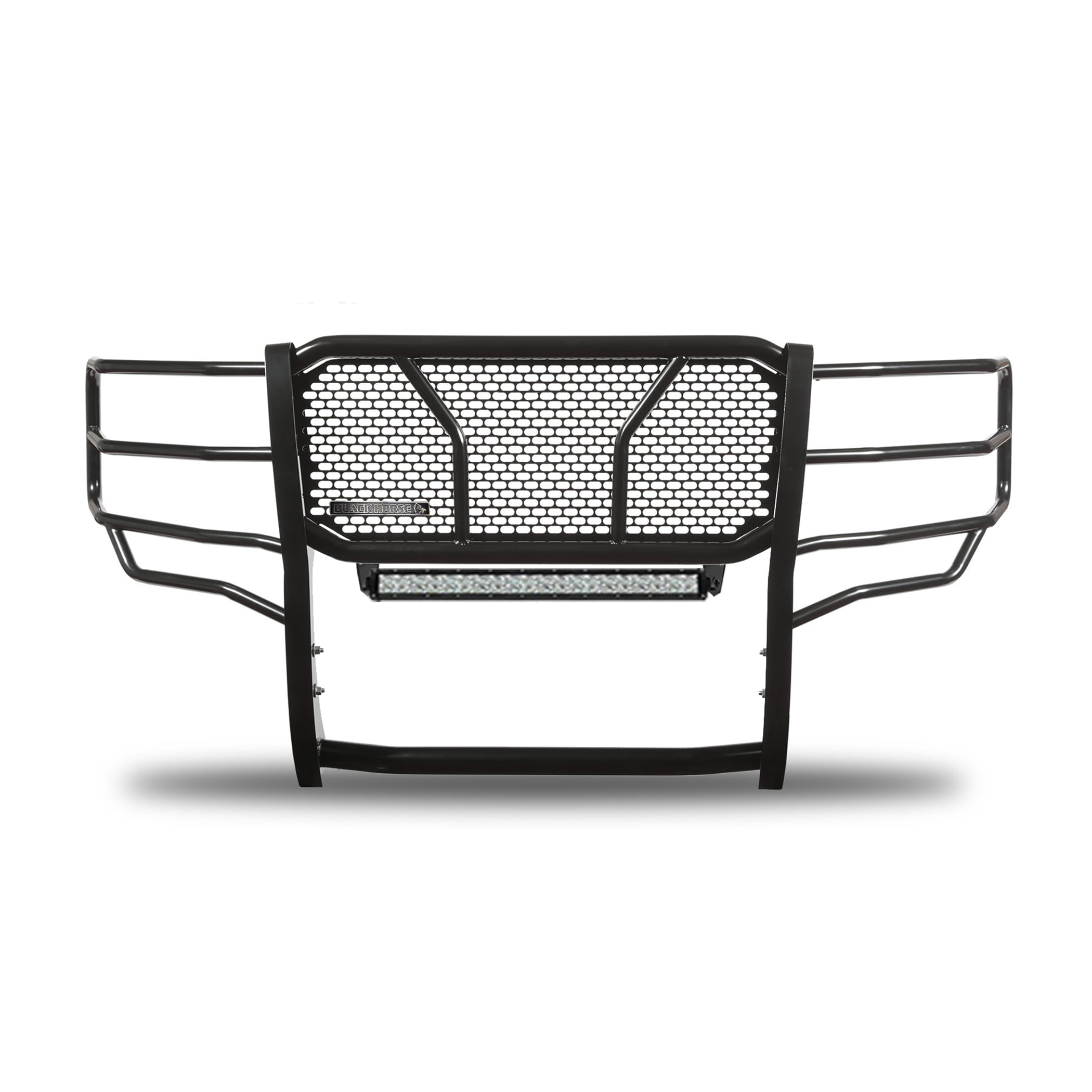 Black Horse RUGGED Heavy Duty Grille Brush Bumper Guard Modular Black ...
