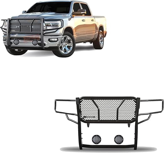 Black Horse RUGGED Heavy Duty Grille Brush Bumper Guard Modular Black ...
