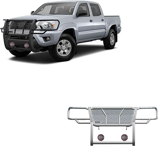 Black Horse RUGGED Heavy Duty Grille Brush Bumper Guard Modular Black ...