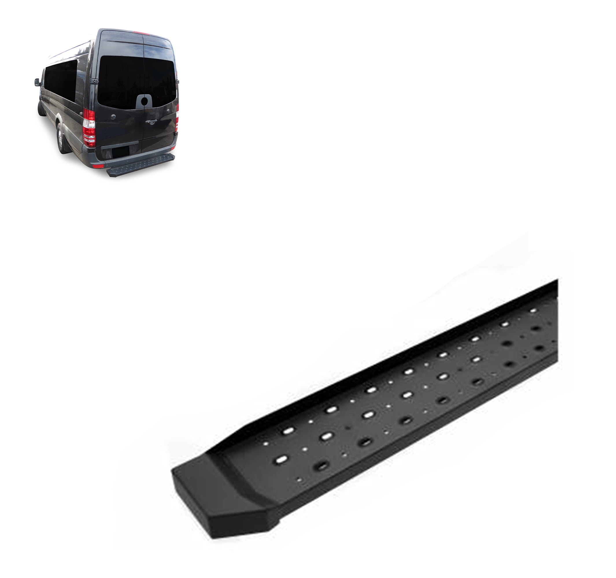 Black Horse Spartan Rear Step Board Black Compatible with 07-09 ...