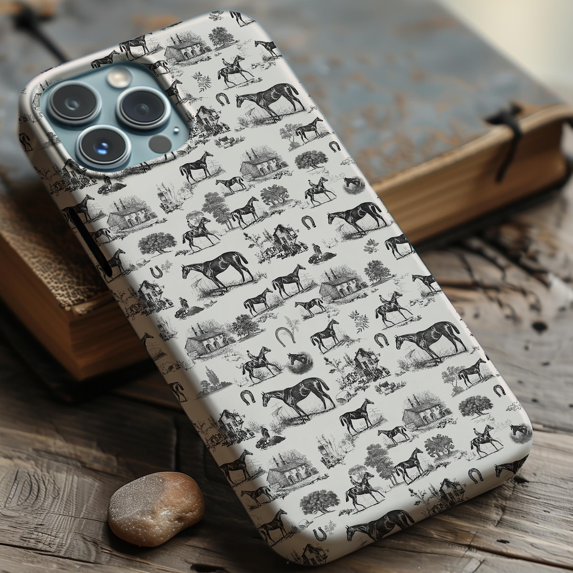 Black Horse Western Cowboy Equestrian Gift iPhone Case 17 through 11 ...