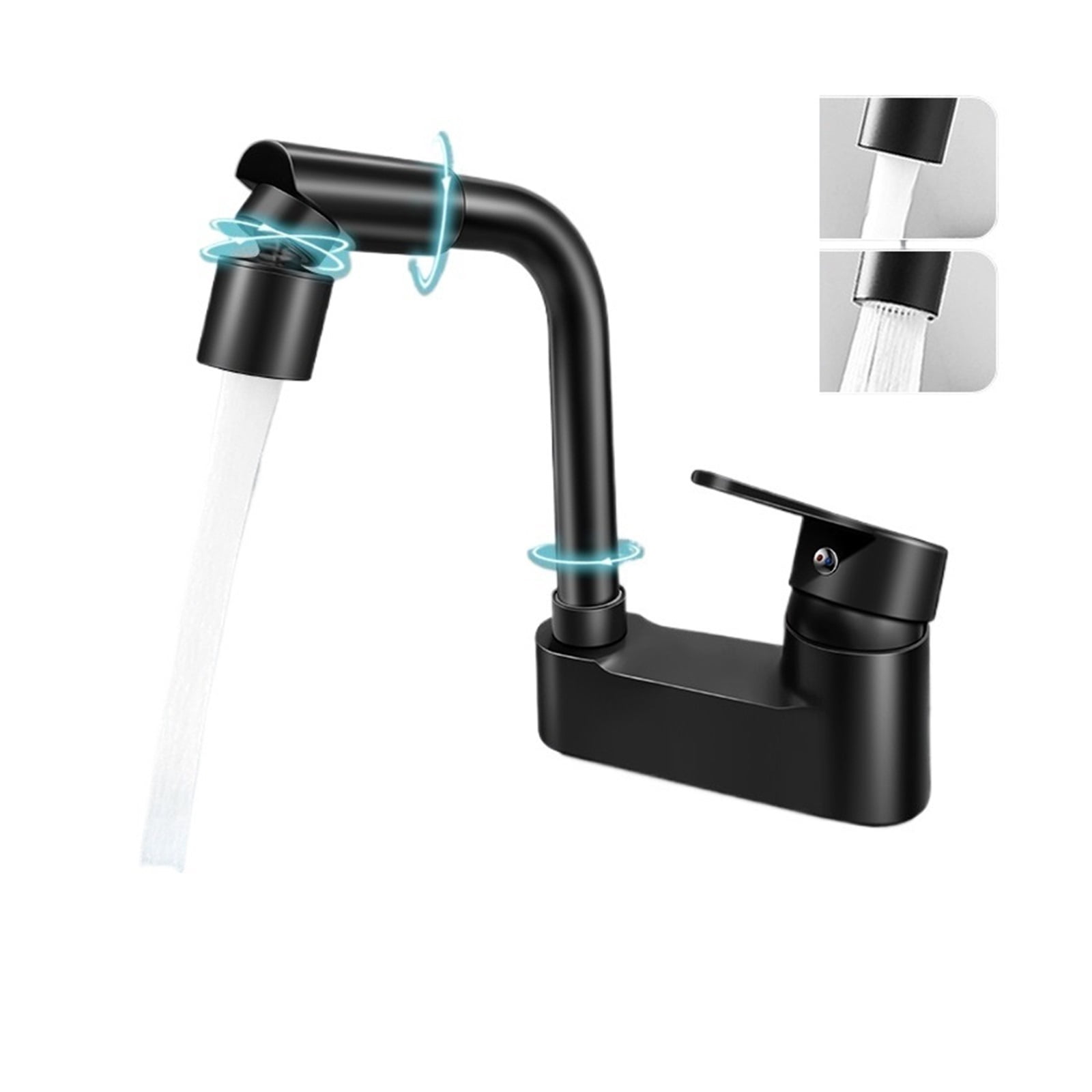 Black Hot And Cold Faucet, In Bathroom Zinc Alloy Sink Bathtub, Mixing ...