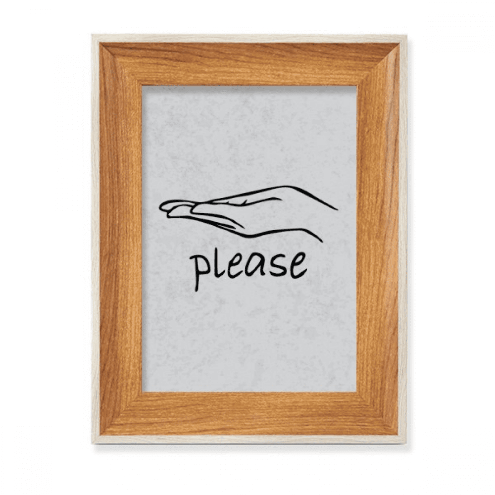 Black Hulity Personalized Gesture Desktop Wooden Photo Frame Display ...