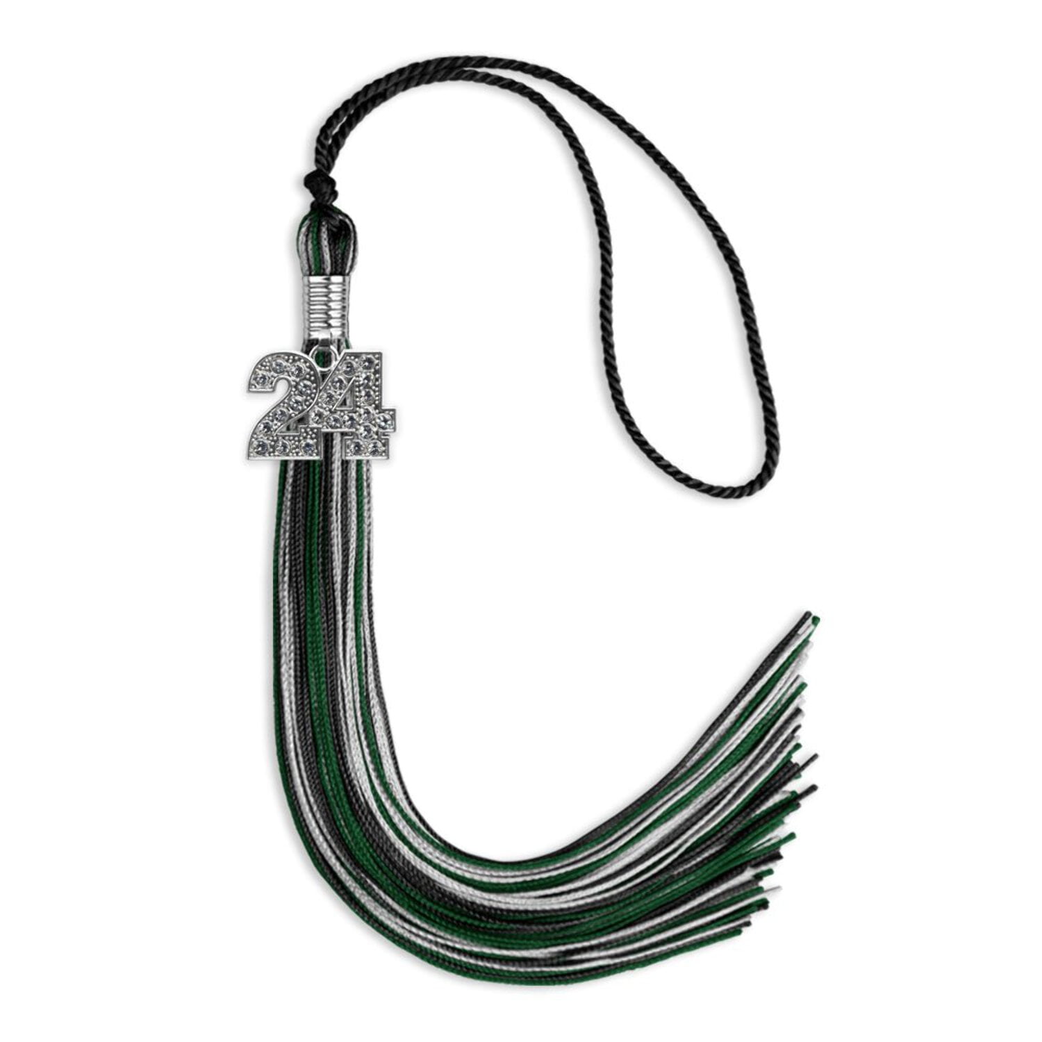 Endea Graduation Black/Hunter Green/Silver Mixed Color Graduation ...