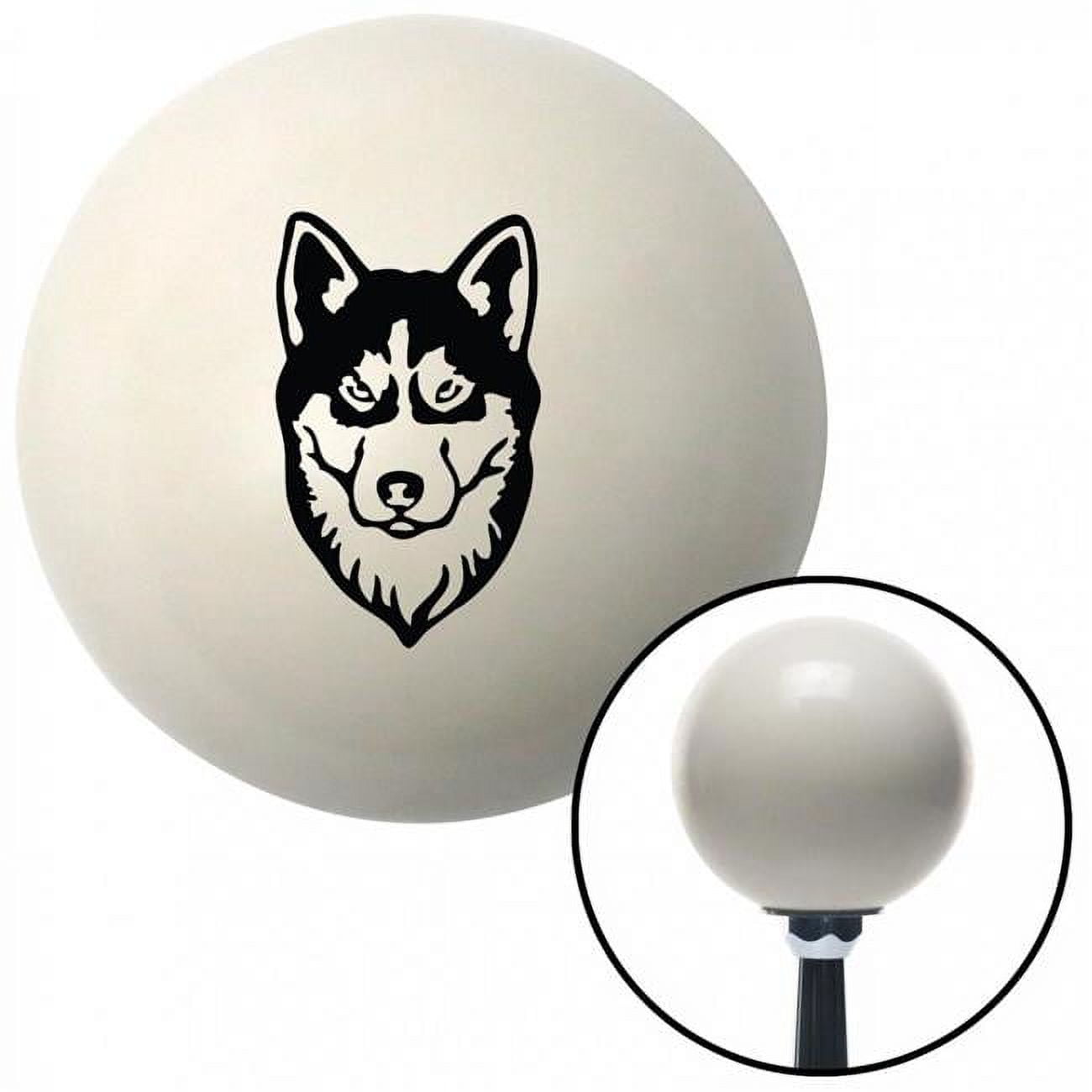 Black Husky Ivory Shift Knob with M16 x 1.5 Insert Shifter Auto Manual ...