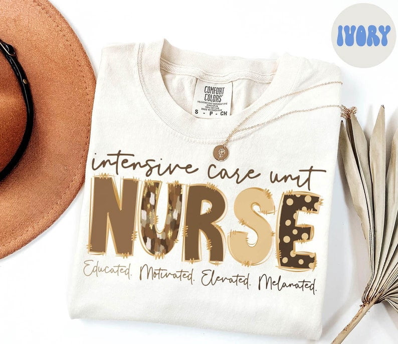 Black ICU Nurse Life Shirt, Melanated Intensive Care Unit Nurse Gifts ...