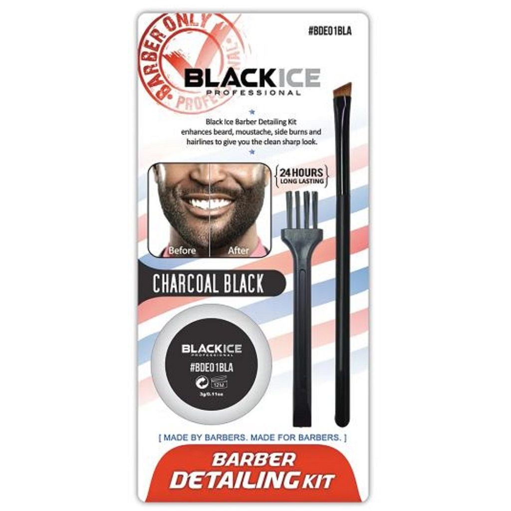 Black Ice Barber Detailing Kit Enhance Beard Charcoal Black - Walmart.com