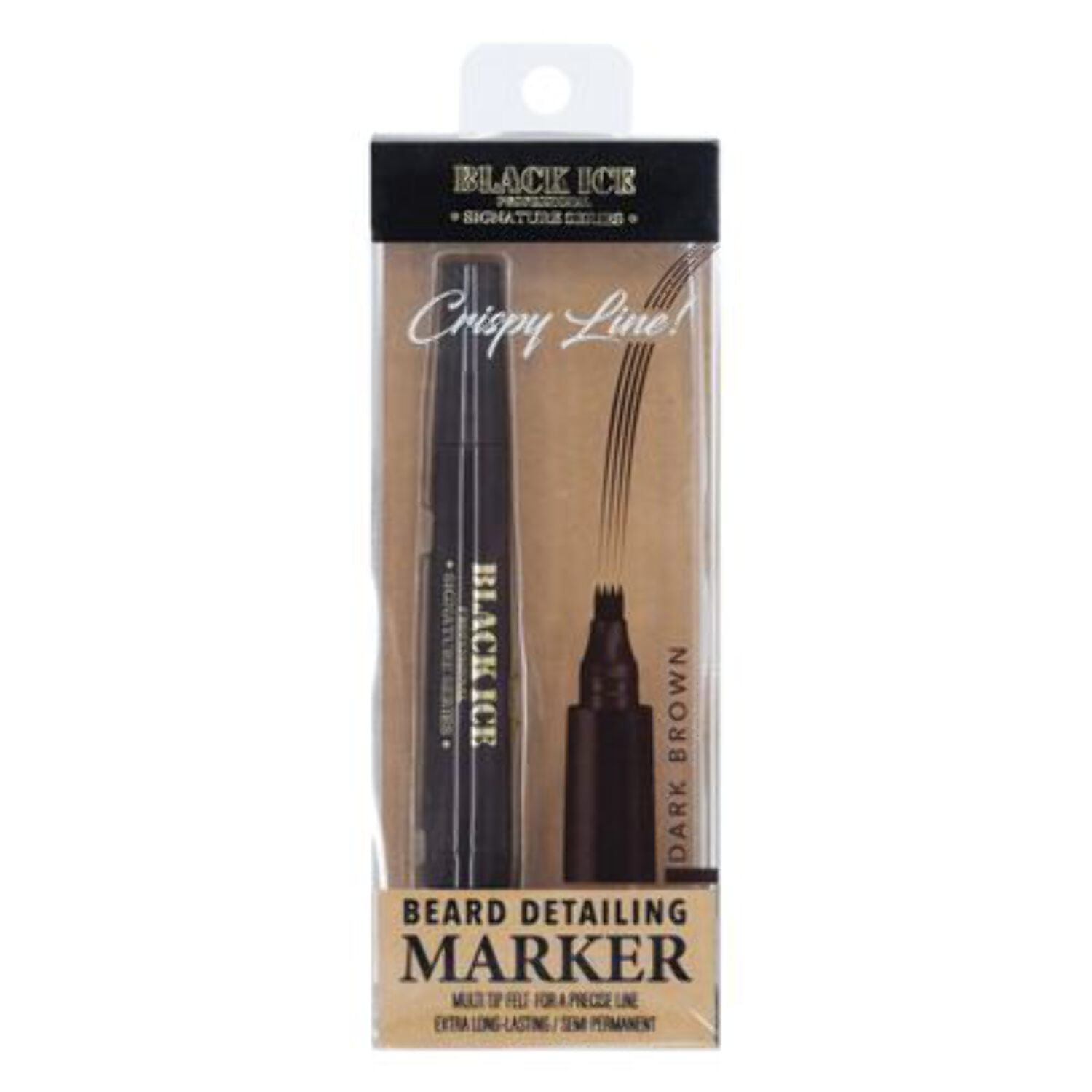 Black Ice Professional Beard Detailing Marker - Dark Brown - Walmart.com