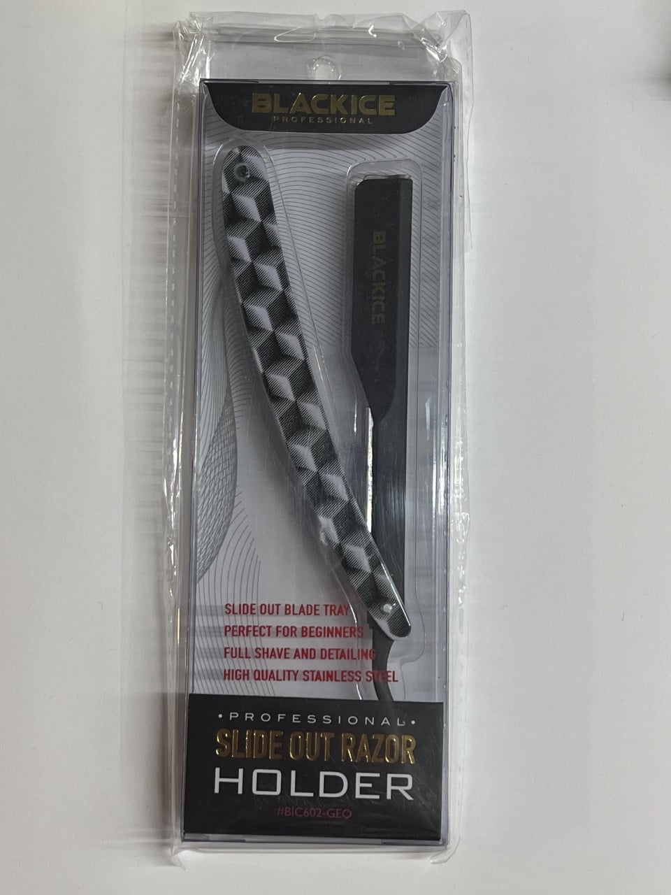 Black Ice Professional Slide Out Razor Holder - Geometric - Walmart.com