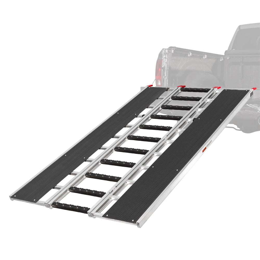Black Ice Aluminum Folding Snowmobile Ramp for Trucks, 7' 10in x 54in ...