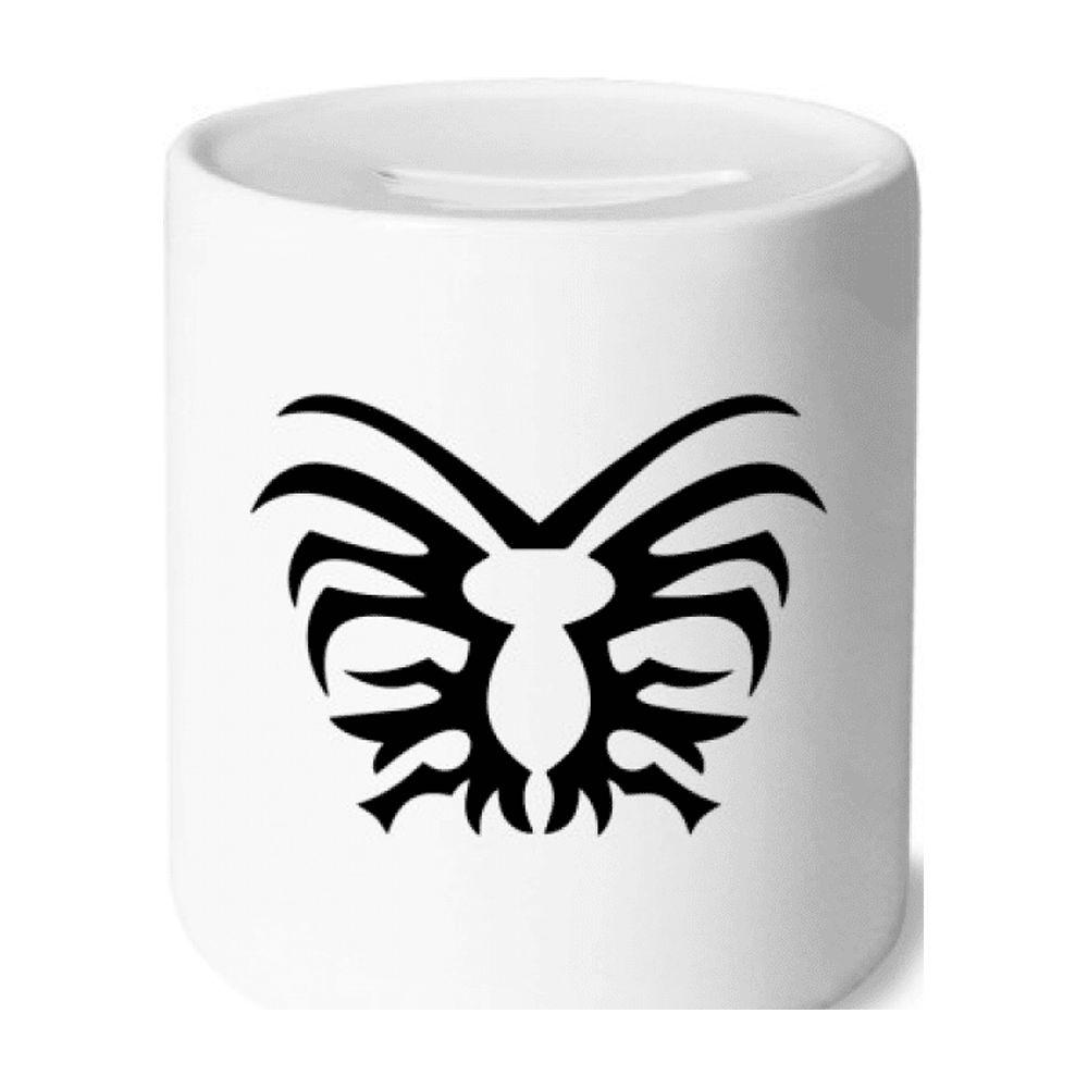 Black Illustration Insect Spider Pattern Money Box Cerac Coin Case ...