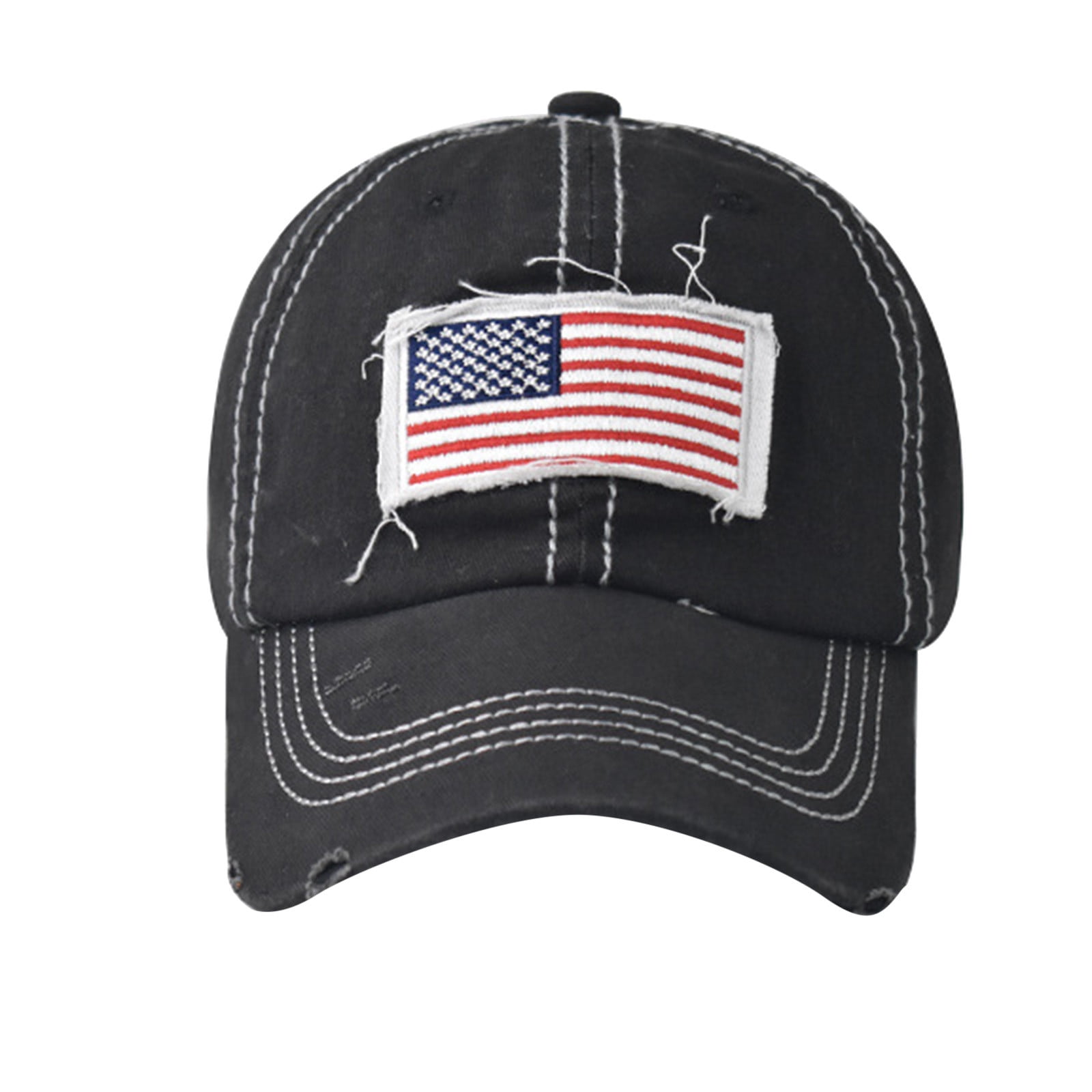 Black Independence Day Flag Baseball Caps Mens and Womens Summer ...