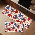 Black Independence Day Flannel Floor Mat - Patriotic Stars And Stripes ...