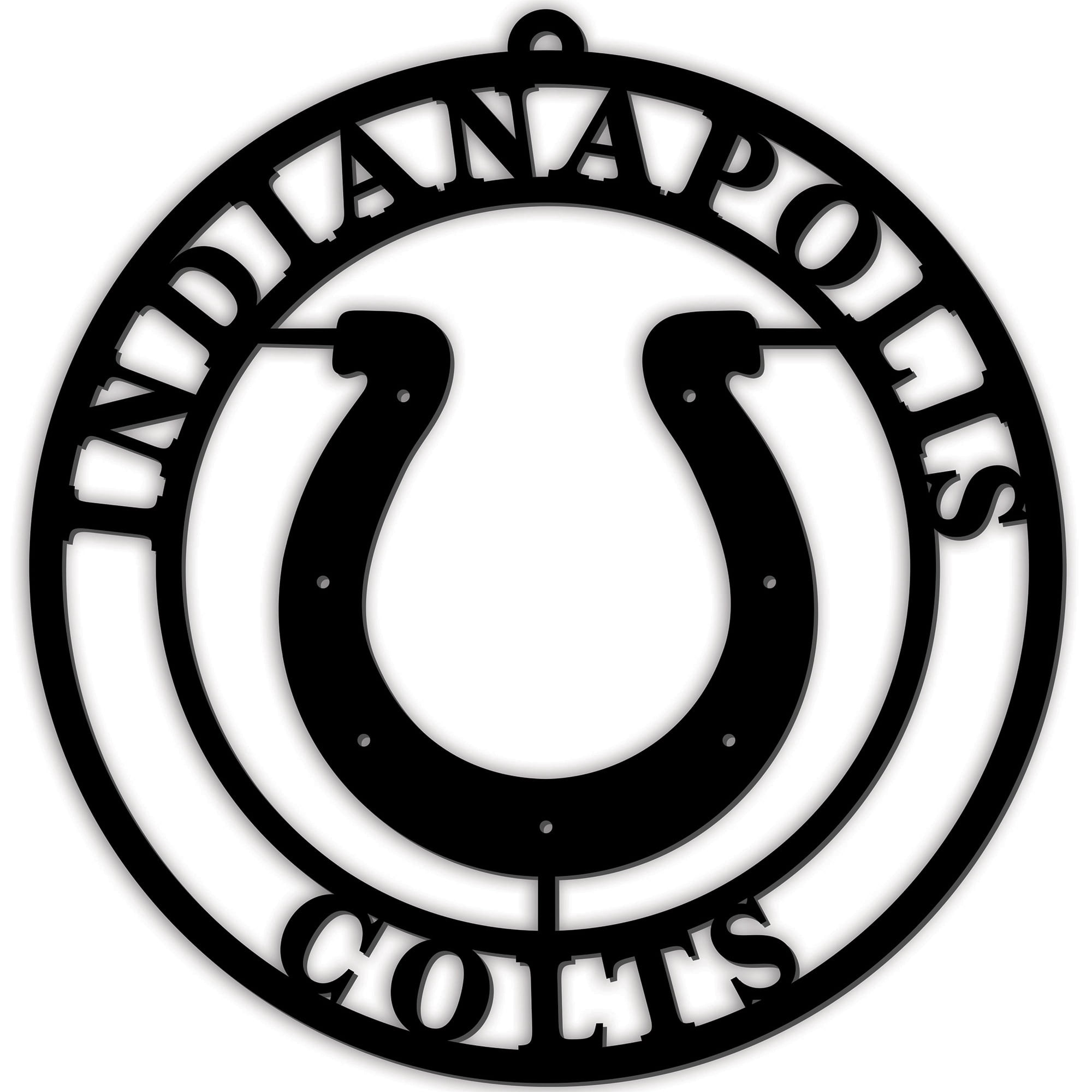 Black Indianapolis Colts 16'' Team Logo Cutout - Walmart.com