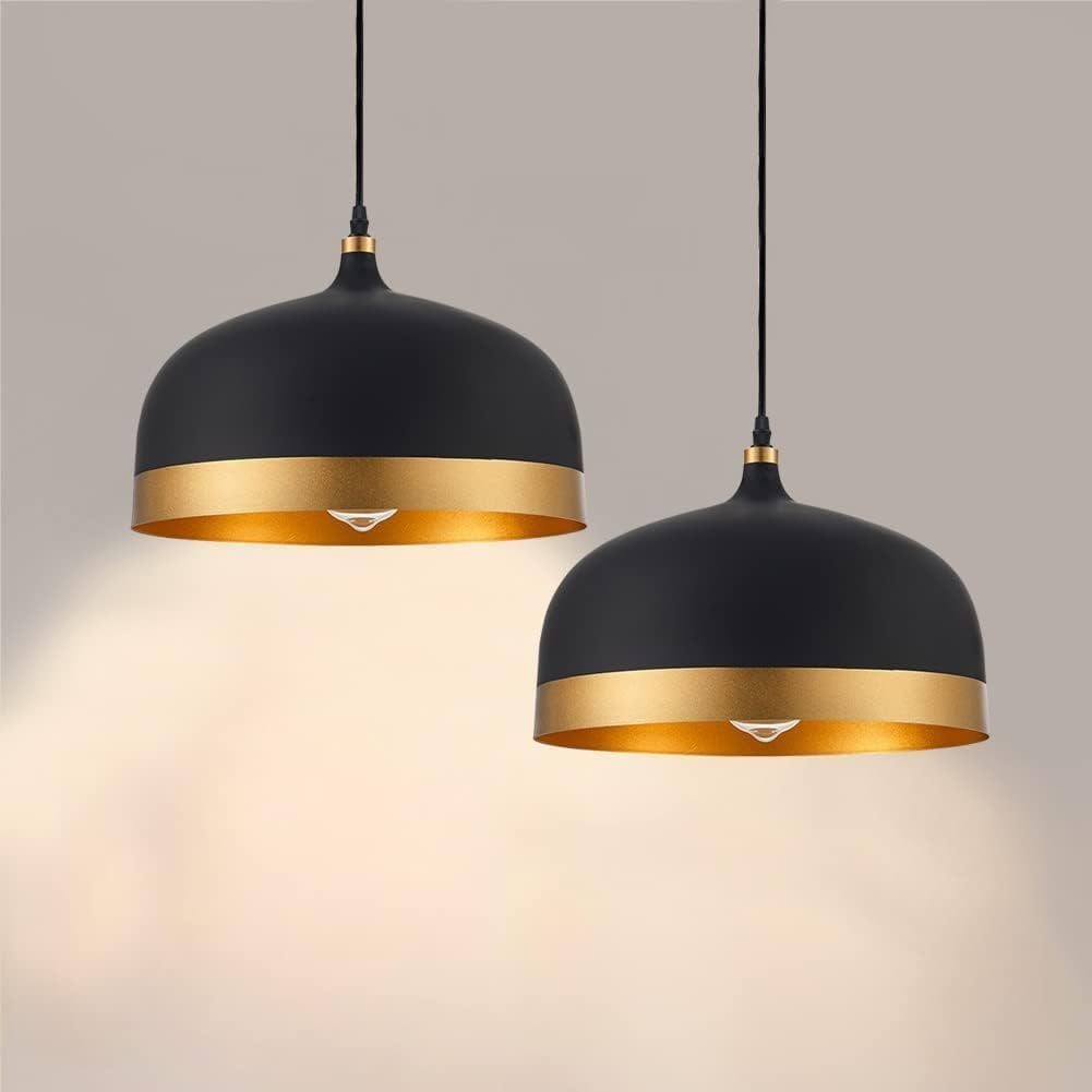 Black Industrial Pendant Light Fixture, Farmhouse Decor Adjustable ...