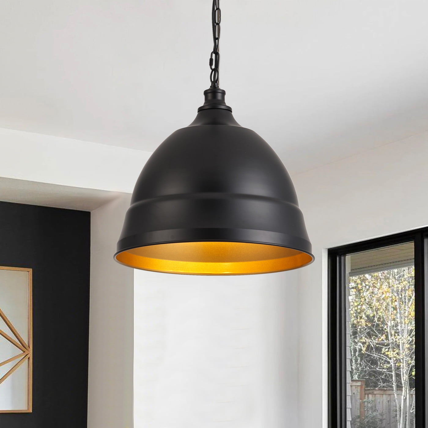 Black Industrial Pendant Light Modern Minimalist Hanging Ceiling ...
