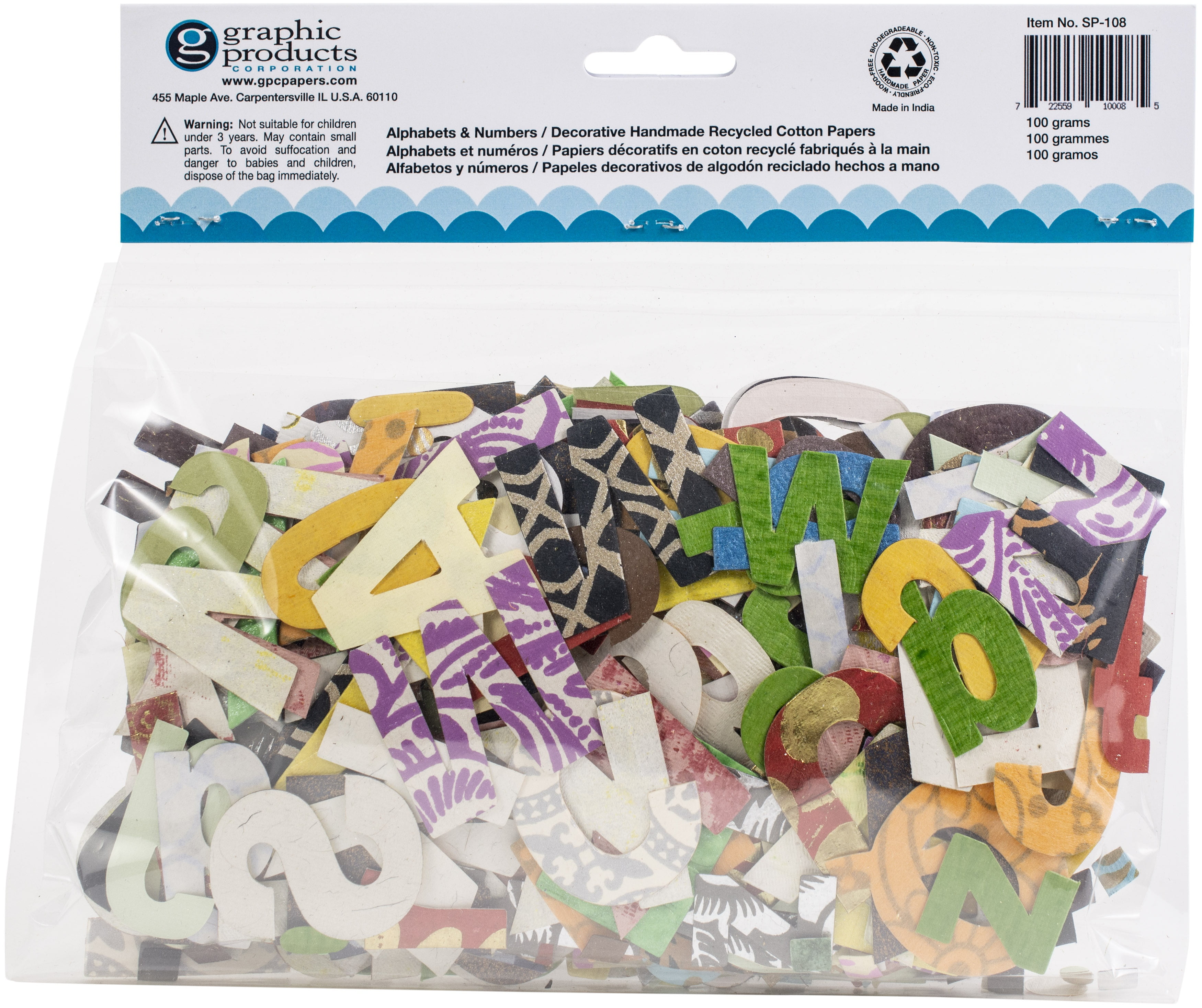 Black Ink Alphabets & Numbers-Assorted, 100 Grams - Walmart.com