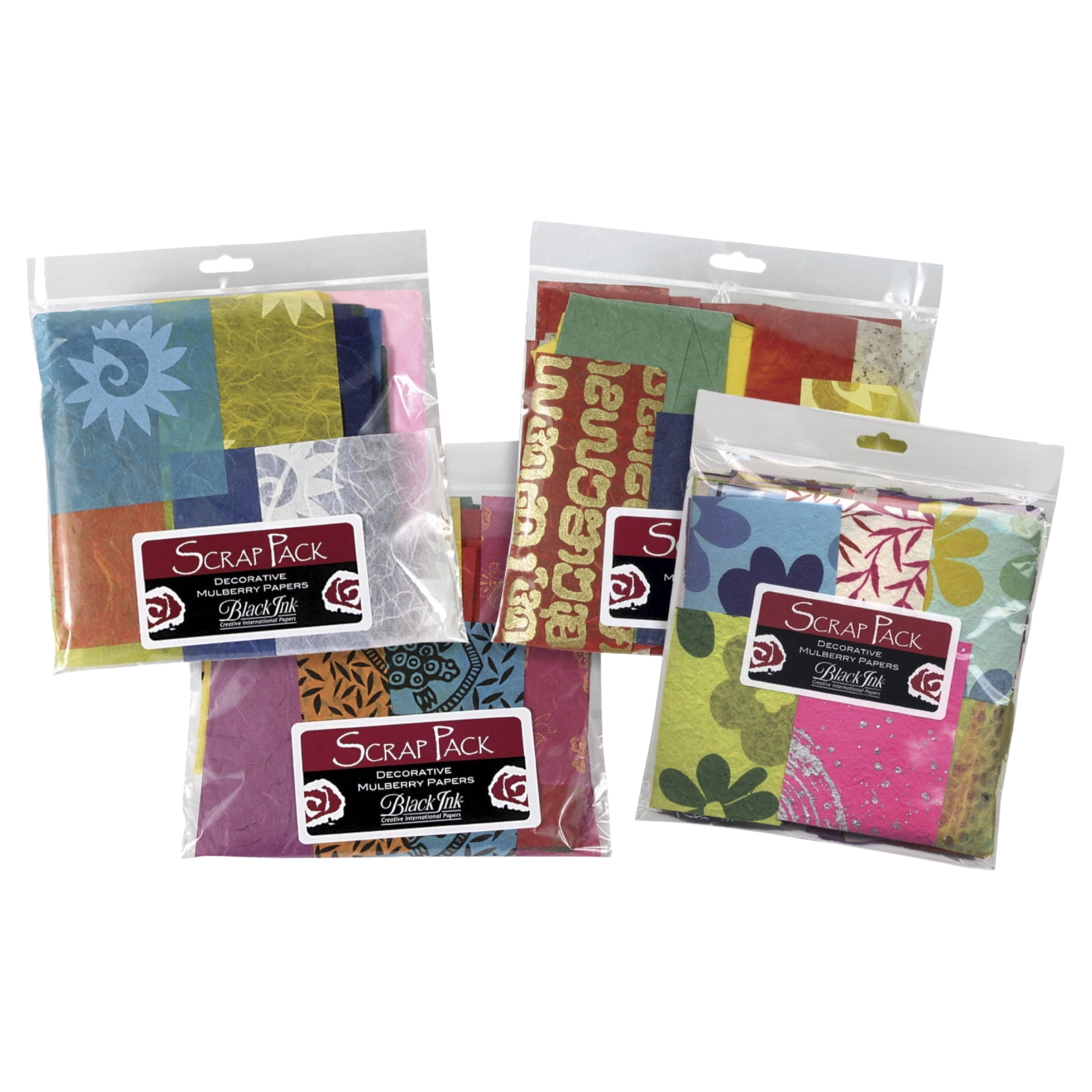 Black Ink Papers Mulberry Paper Scrap Pack-Assorted - Walmart.com