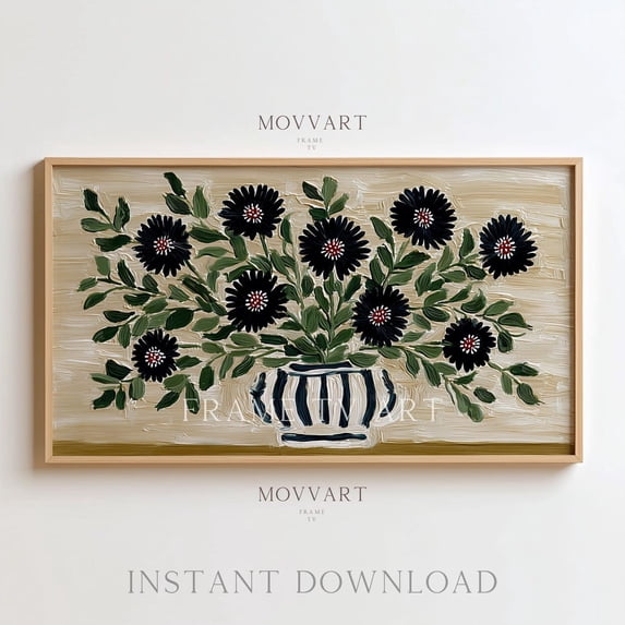 Black Ink Flowers Art Print, Unframed Paper Poster 8x10in - Walmart.com