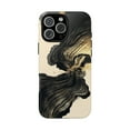 Black Ink Gold Abstract Flowing Motion Artistic Pattern with iPhone 17 ...