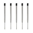 Black Ink Refill Pack of 5, Replaceable Ballpoint Pen Refills, Medium ...