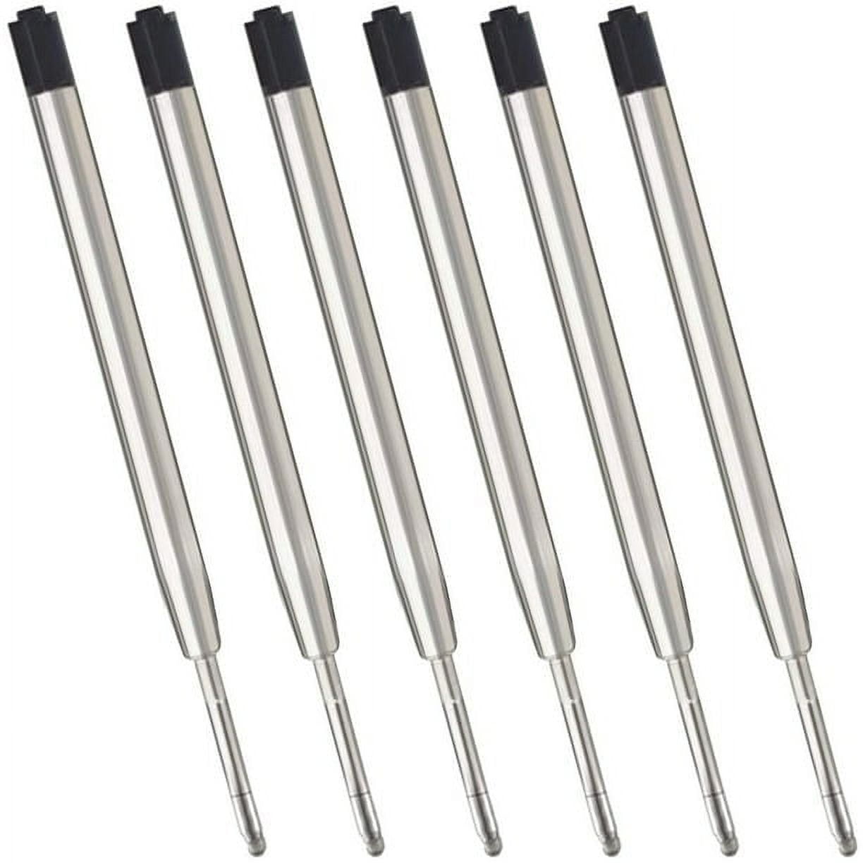 Black Ink Refills (6pcs), Replaceable Ballpoint Pen Refills, 1mm Medium ...