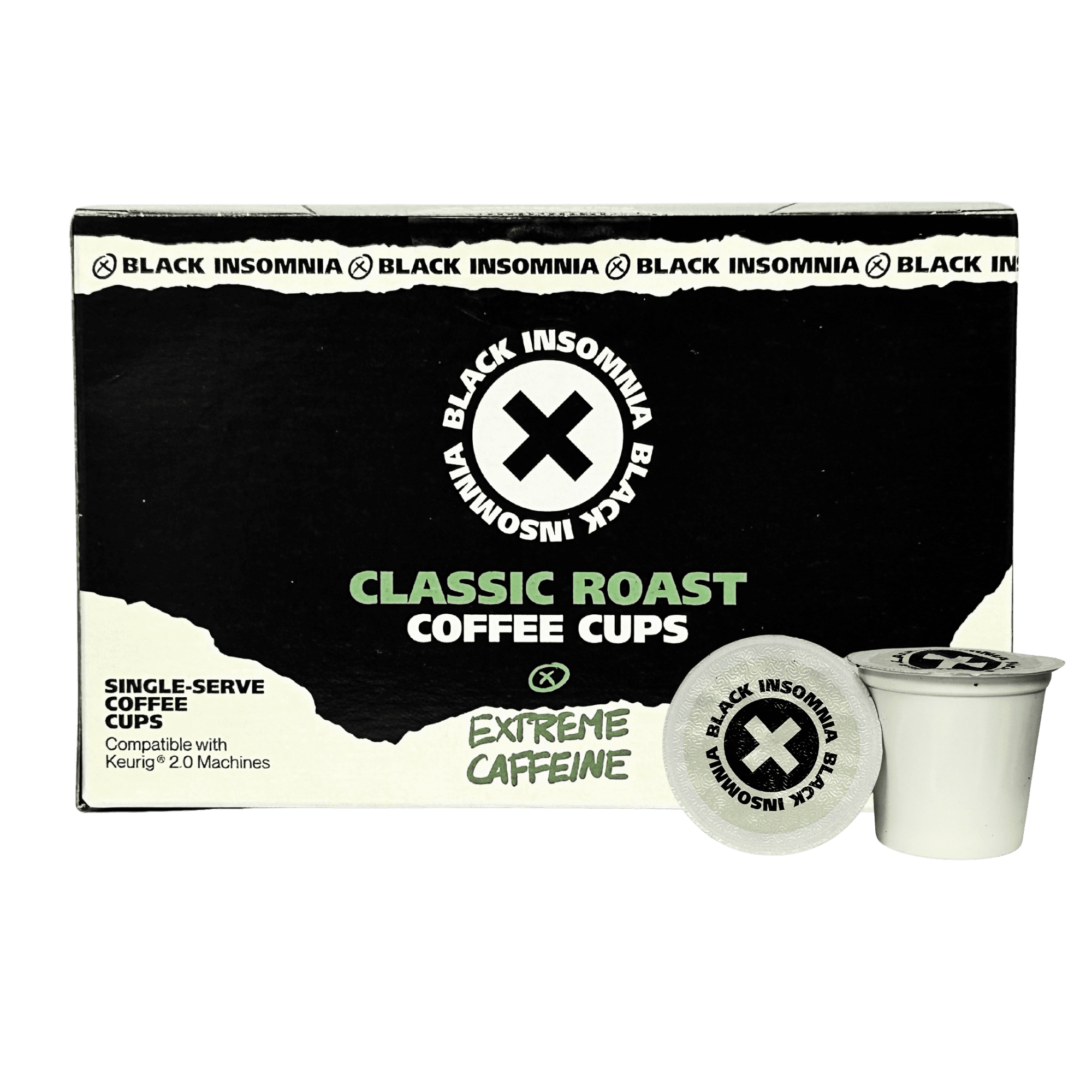 Black Insomnia - Strongest, High-Caffeine Coffee, Keurig Compatible ...