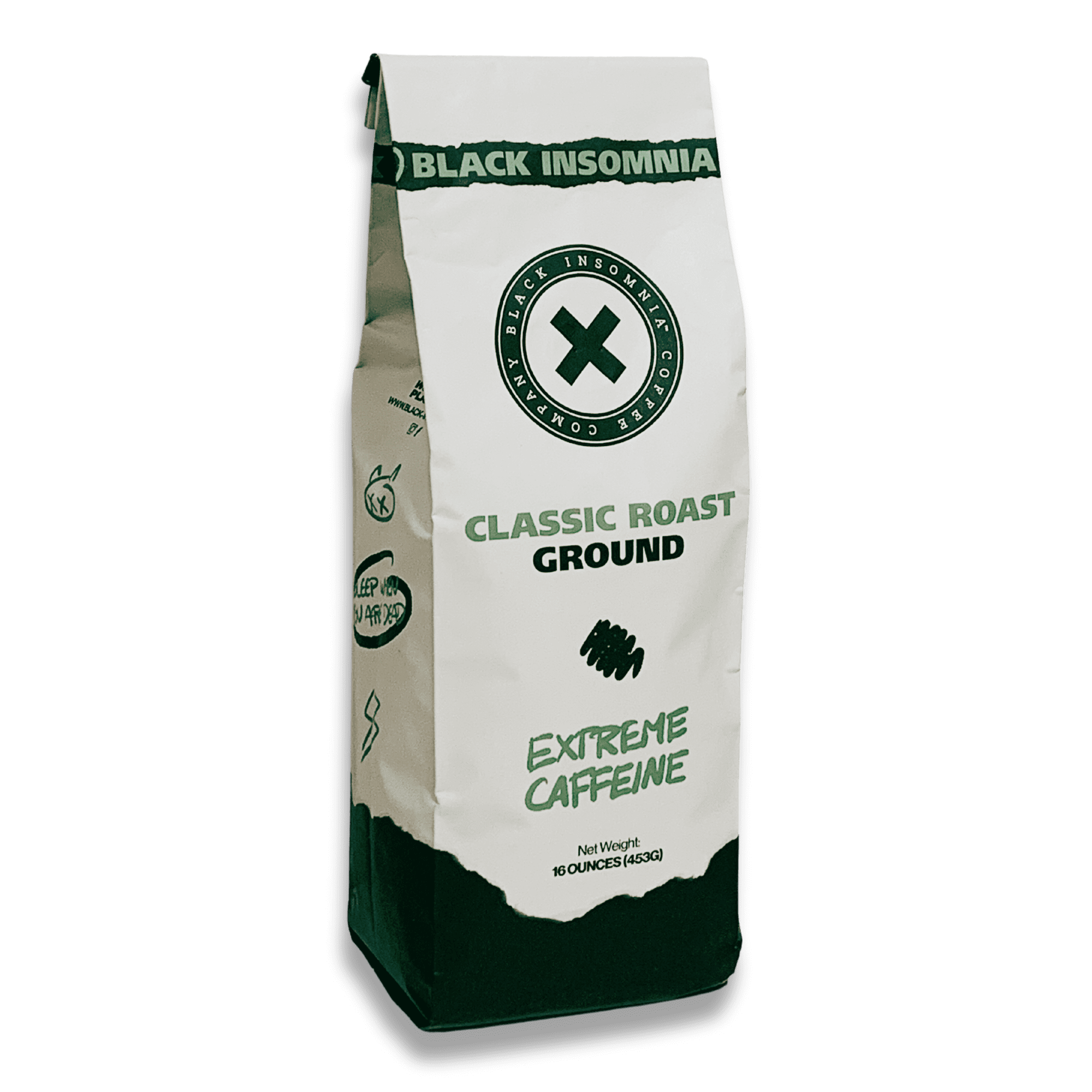 Black Insomnia Coffee - Strongest Coffee in the World - Classic Roast ...