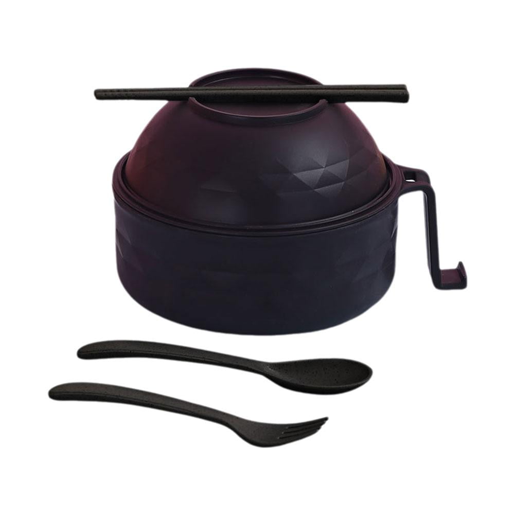 Black Instant Noodle Bowl, Straw Scale, Drain Noodle Bowl, Tableware ...