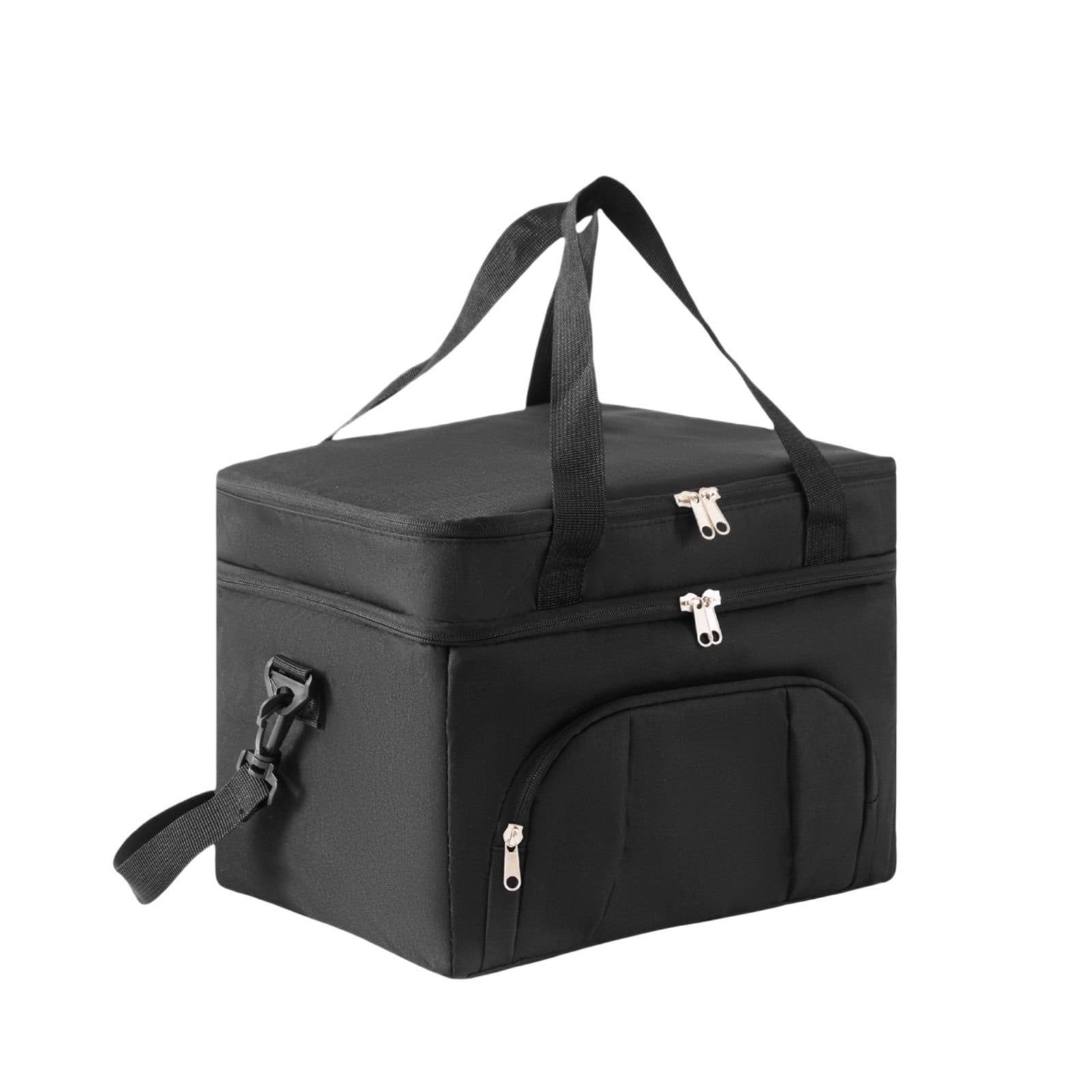 Black Insulated Lunch Box For Women Leakproof Cooler Bag With ...