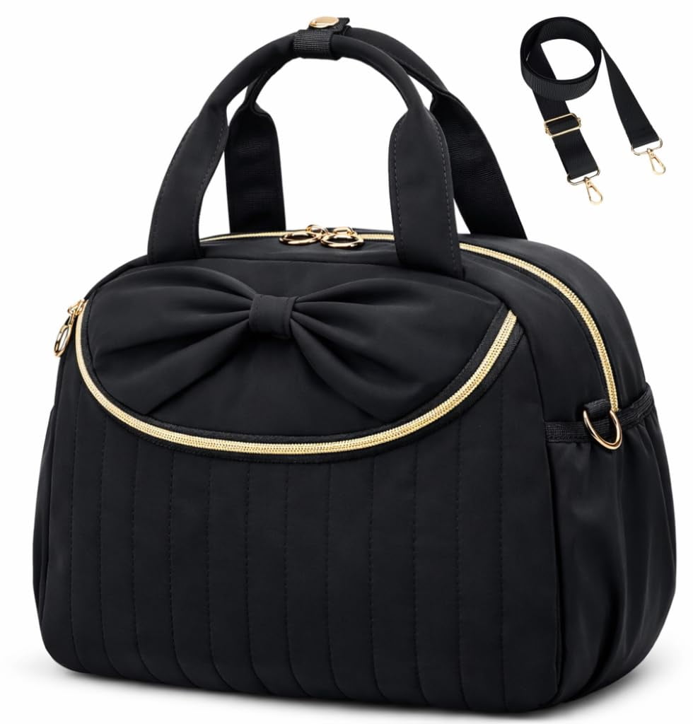 Black Insulated Reusable Lunch Tote Bag For Work, Office, Travel ...