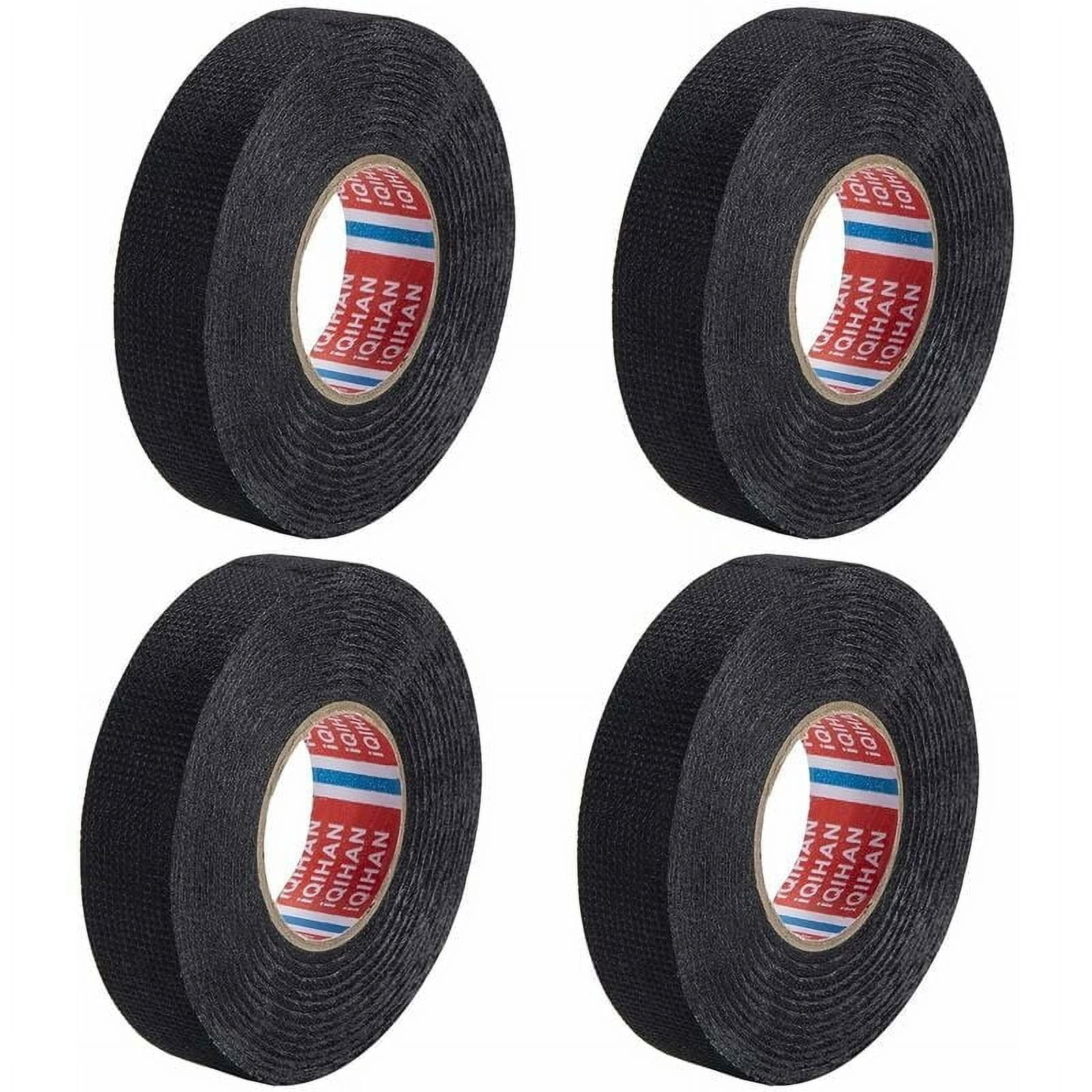 Black Insulating Adhesive Tape, 4 Rolls Heat Resistant Automotive Cloth ...