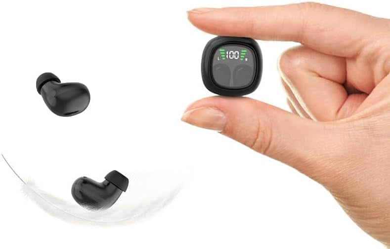 Black Invisible Earbuds Bluetooth, Discreet Smallest Hidden Tiny ...