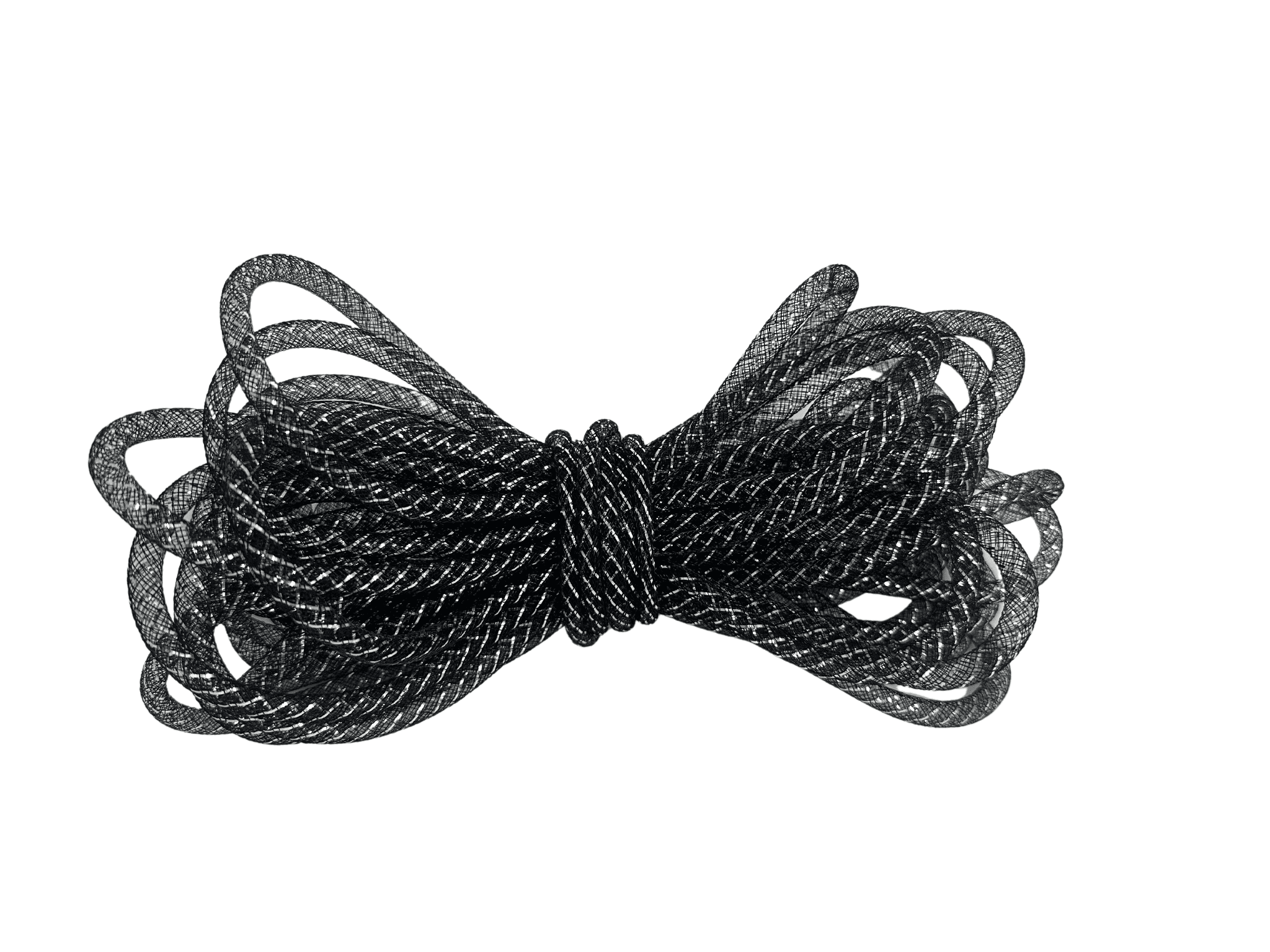 Black Iridescent Deco Mesh Tubing - 8mm x 15 Yards, Wedding, Wreath ...