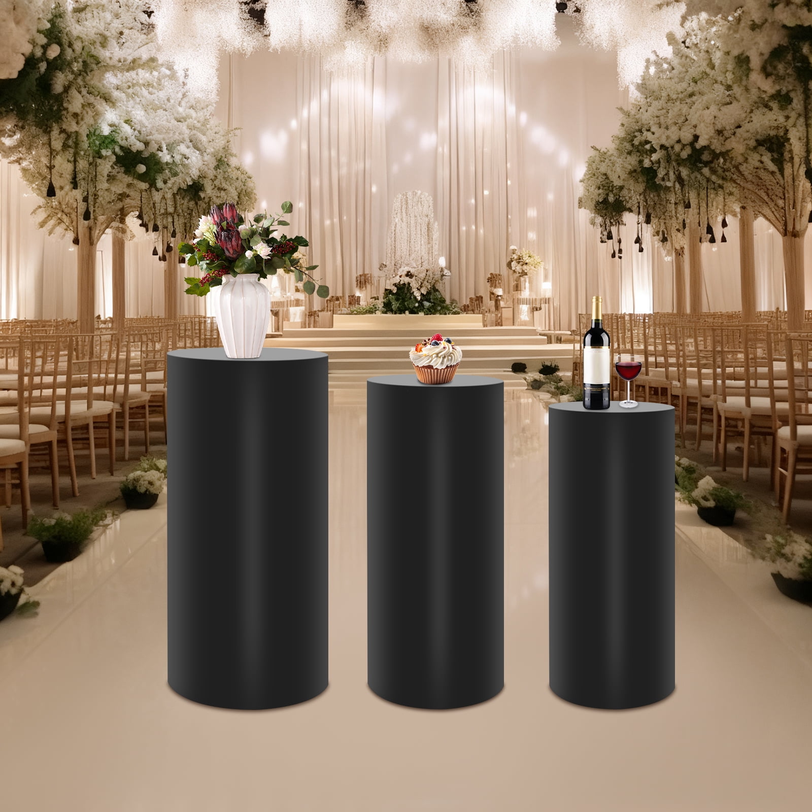 Black Iron 27x60cm Cylindrical Base Stable Load-Bearing And ...
