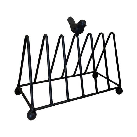 Black Iron Bird Design Storage Rack, Vinyl Record Holder Storage for ...