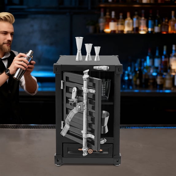 Black Iron Cast 32x32x50cm Industrial Wind Password Lock Locker ...