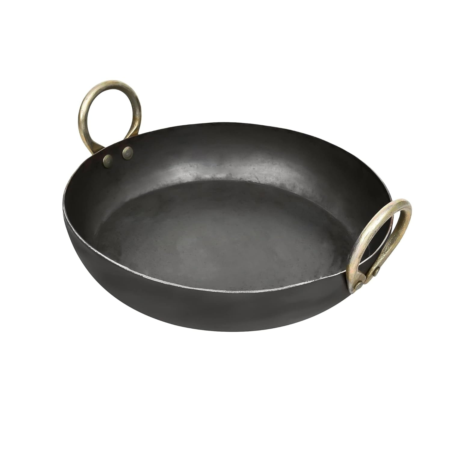 Black Iron Flat Kadhai, Tavi, Tai, Fry Pan For Making Jalebi, Maal Pua, Dal Tadka 11 Inch | Free ...