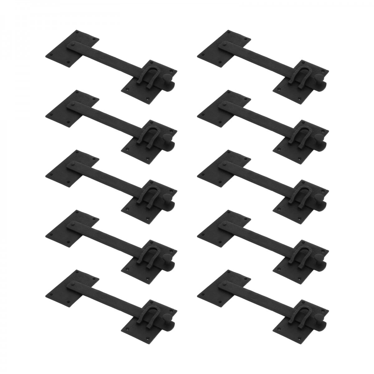 Black Iron Gate Flip Latch 12" Large Antique Two Sided Flip Locks Rust ...