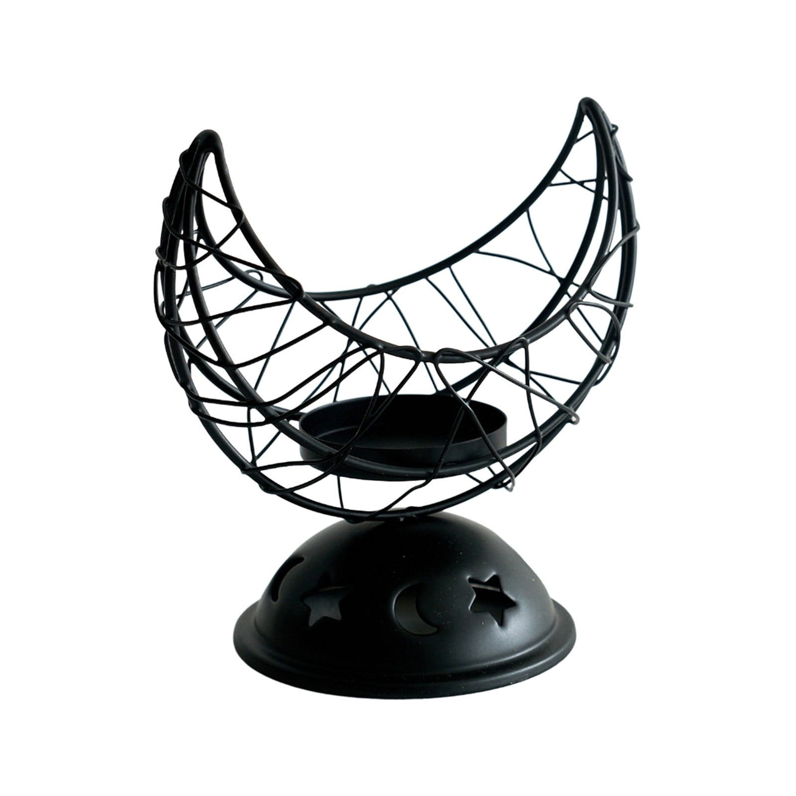 Black Iron Material Candlestick Holder With Sleek Design Suitable For ...