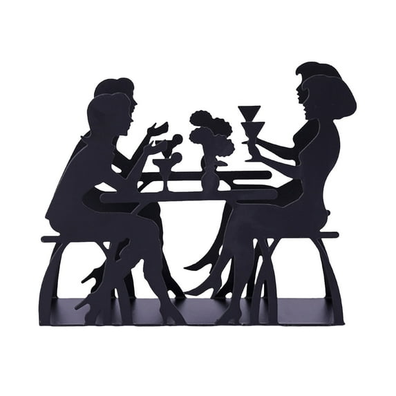 Black Iron Paper Towel Holder With Hollow Design, No Installation ...