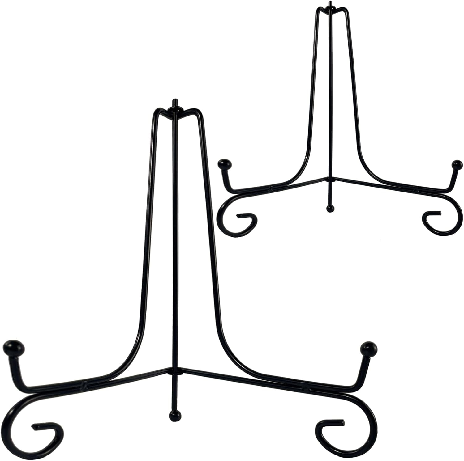 Black Iron Plate Stands for Display, Decorative Solid Metal Plate ...