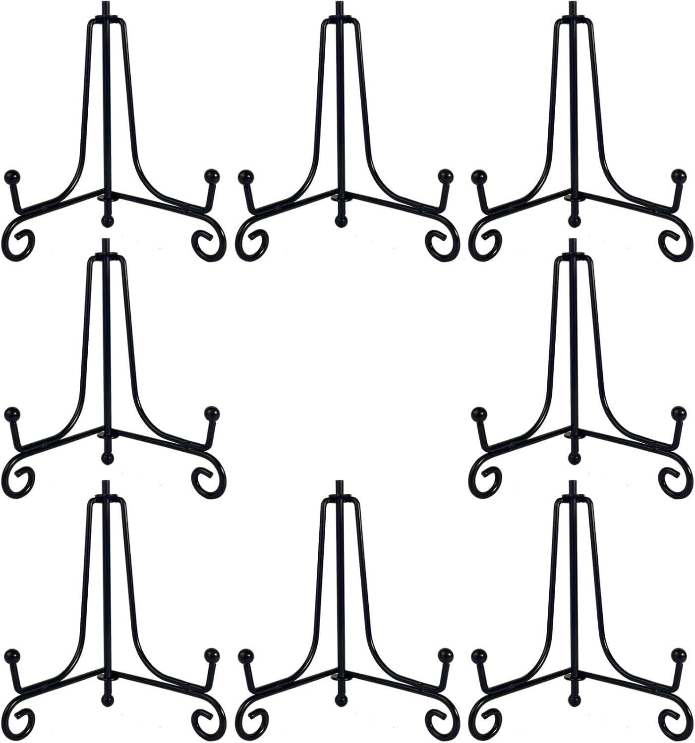 Black Iron Plate Stands for Display, Decorative Solid Metal Plate ...