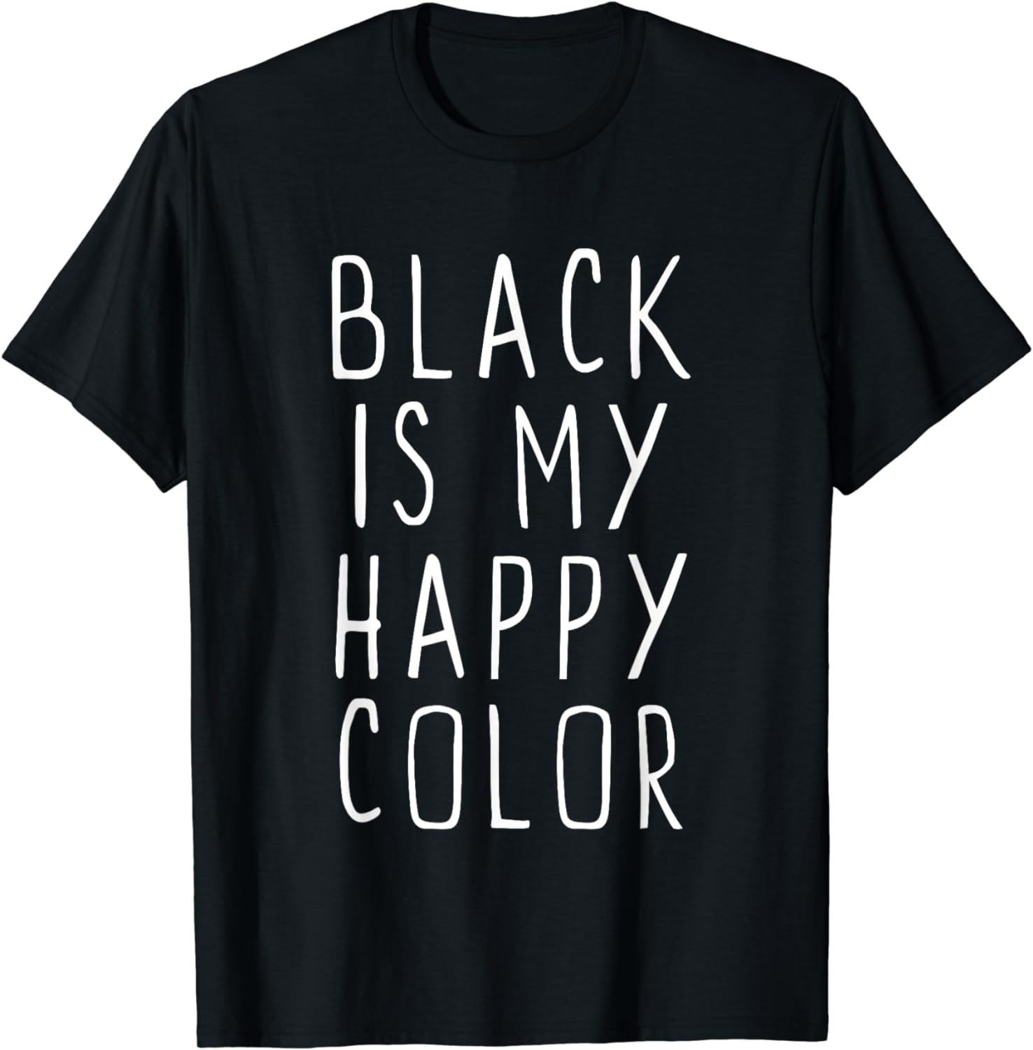 Black Is My Happy Color Funny Emo Goth Dark T-Shirt - Walmart.com