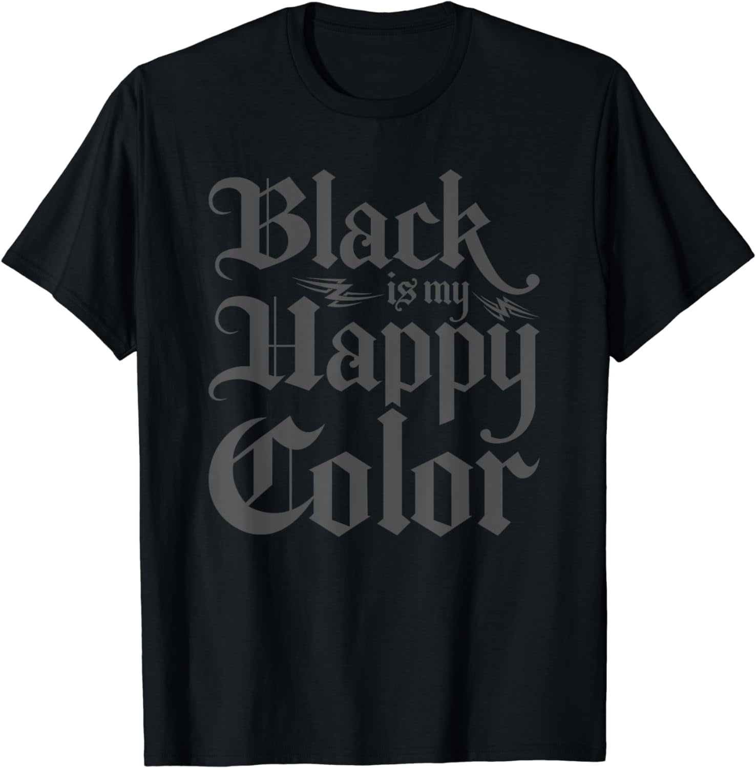 Black Is My Happy Color, Gothic Subculture Emo Goth T-Shirt - Walmart.com