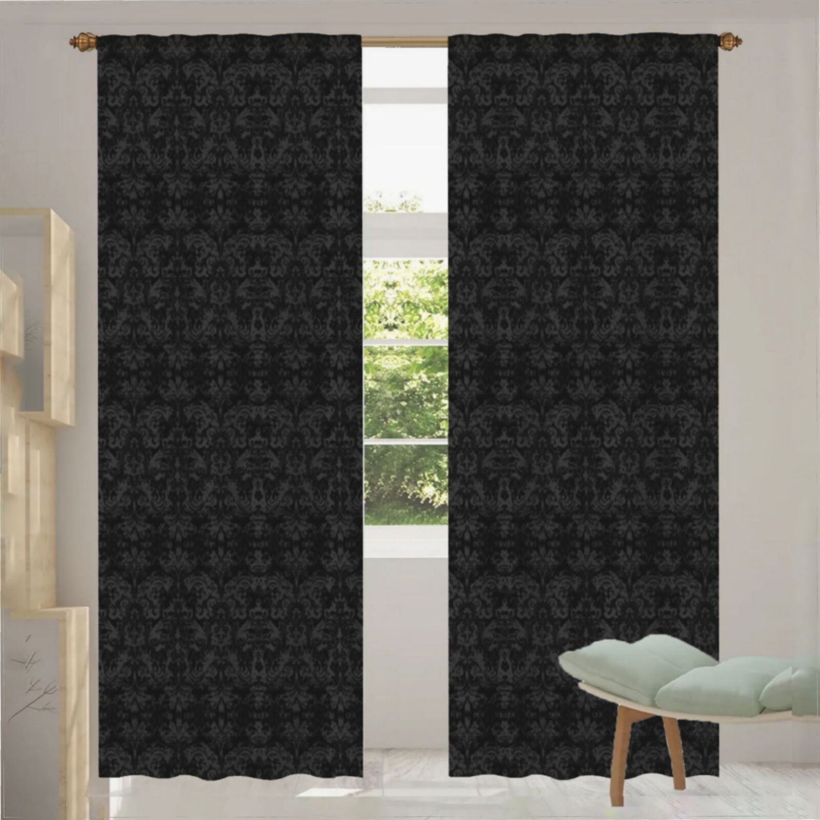 Black Islamic Background Curtains for Living Room Bedroom Decor ...