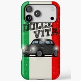 Black Italian Antique Small City Car Illustration Phone Case 11 to 17 ...