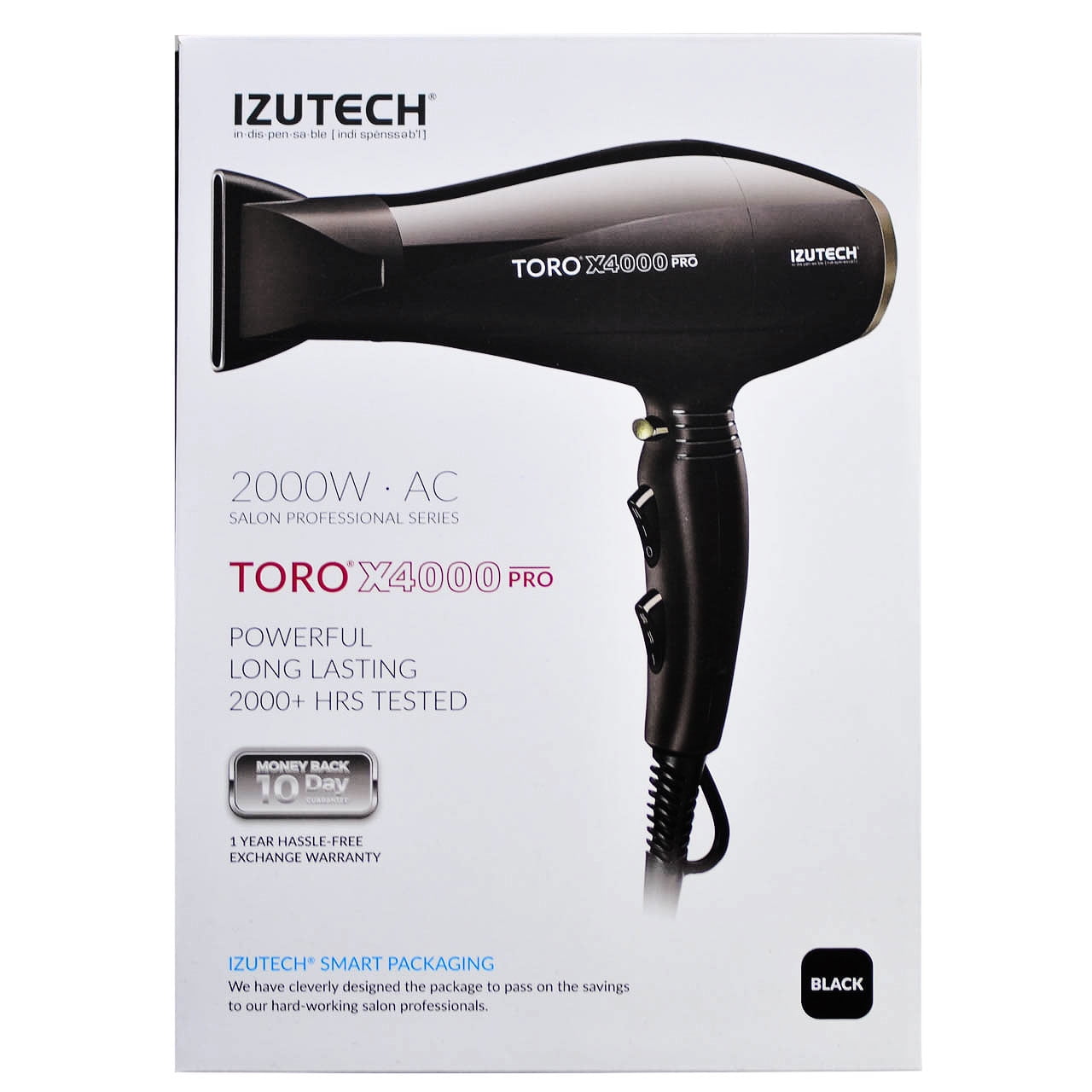 {Black} Izutech Toro X4000 2000Watt Pro Dryer w/ SLEEKSHOP Hair Rat ...