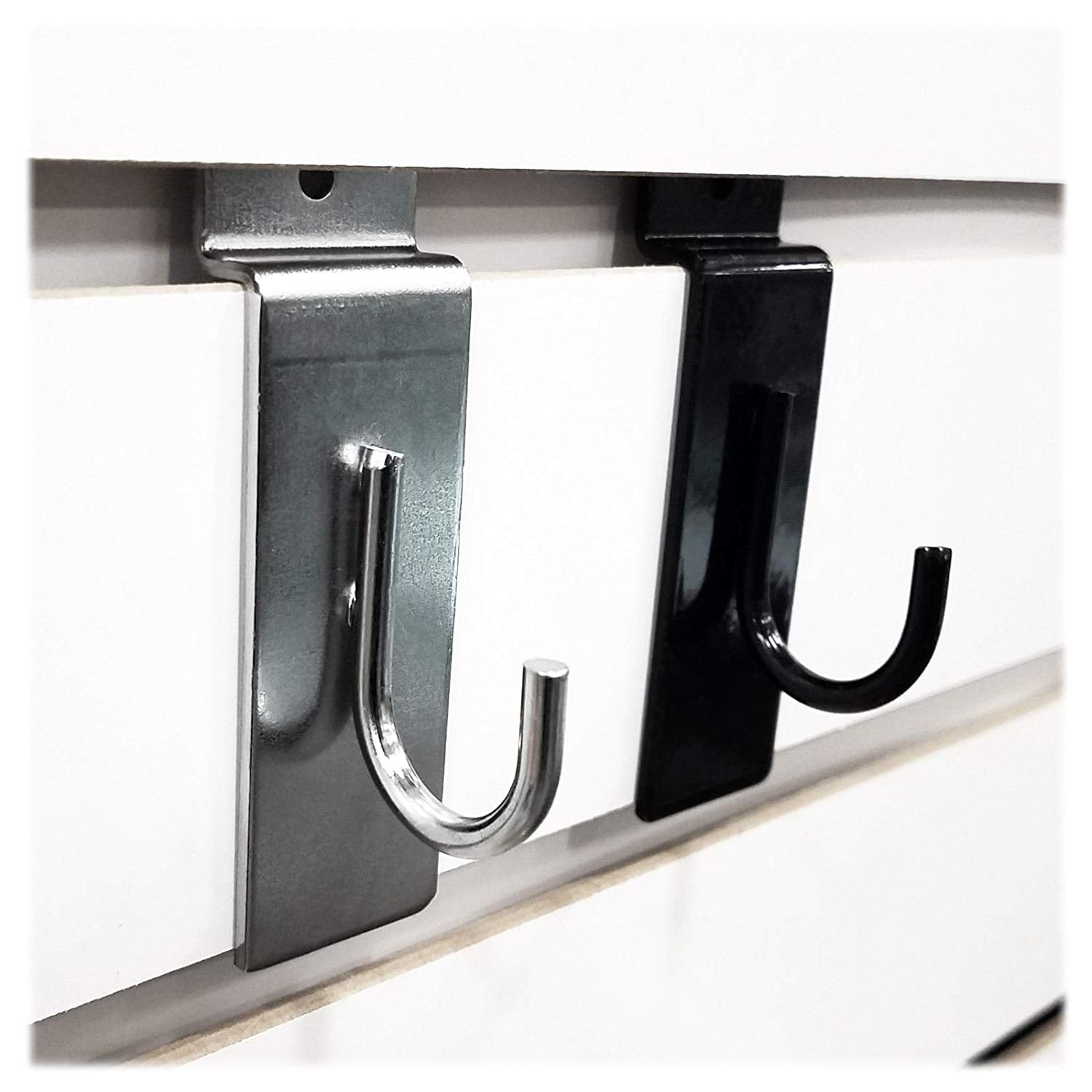Black J-Hook, J Shaped Utility Hanger for Slatwall Displays & Slatgrid ...